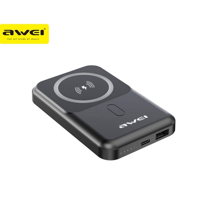 Awei P139K 10000mAh Powerbank Magnetic Wireless Charging 22.5W Super ...