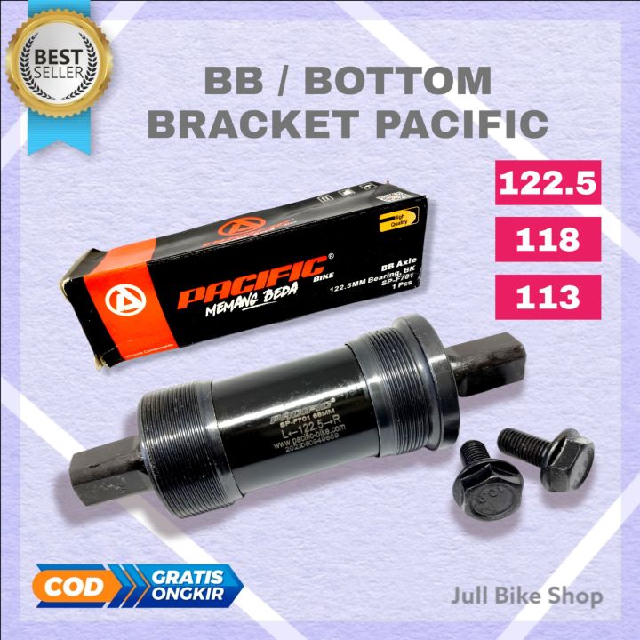 BB Bottom bracket PACIFIC sepeda kotak 113 118 122.5 122 mm bearing lipat mtb dll as tengah ...