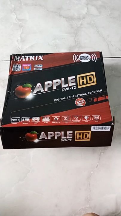 Set Top Box TV Digital Matrix Apple Merah HD 8MB TV Tabung dan TV LED ...