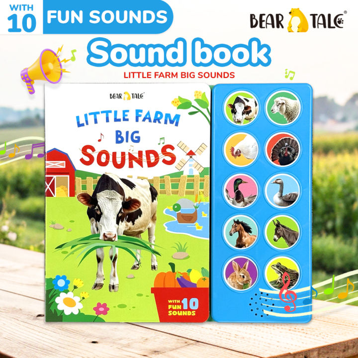 BEAR TALE Farm Animal Sound Book Children's Early Education Toy Book ...