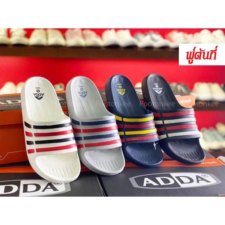 Adda รองเท้าแตะ แบบสวม รุ่น 55R03 ไซส์ 4-10 ของแท้ พร้อมส่ง | Lazada.co.th