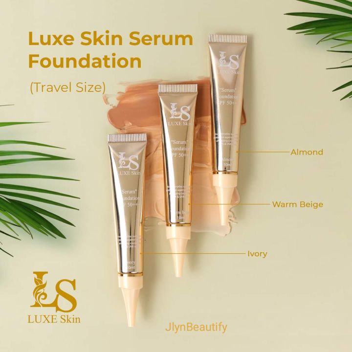 Luxe Skin Serum Foundation "TRAVEL SIZE" (Tinted Sunscreen with SPF50+++ and Anti Aging Serum in ...