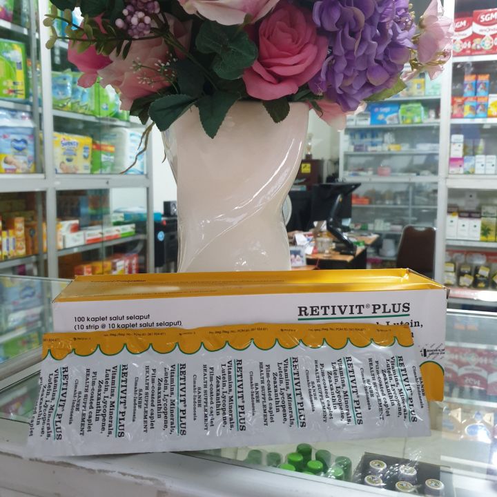 Retivit Plus per 1 Strip isi 10 Kaplet - Vitamin Kesehatan Mata ...