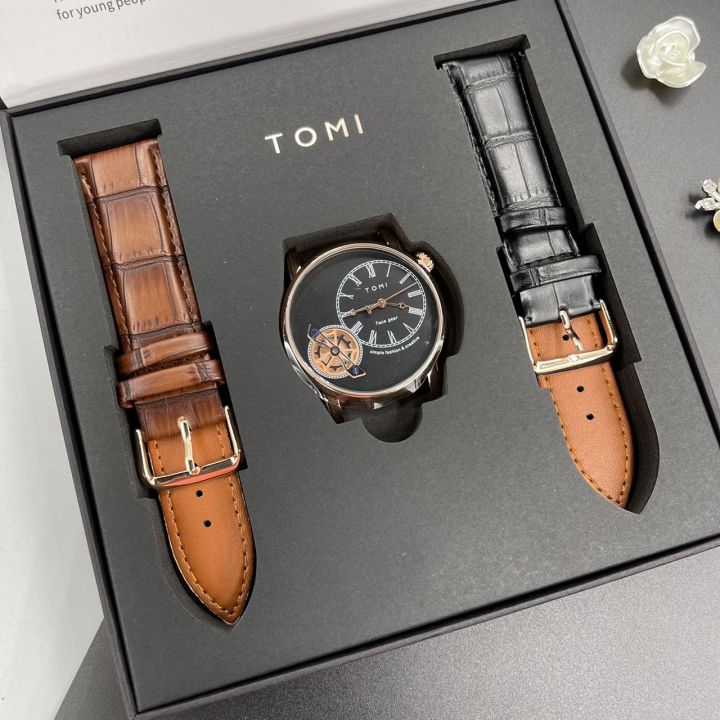 watchtime ใหม่!! นาฬิกา TOMI แบรนด์แท้100 เข็มเล็กเดินออโต้ สายใส่ง่าย ...