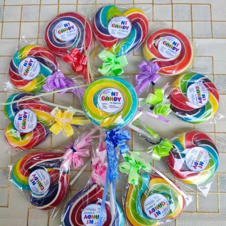 permen lollipop viral ukuran 7 cm bentuk bulat.premium permen viral ...