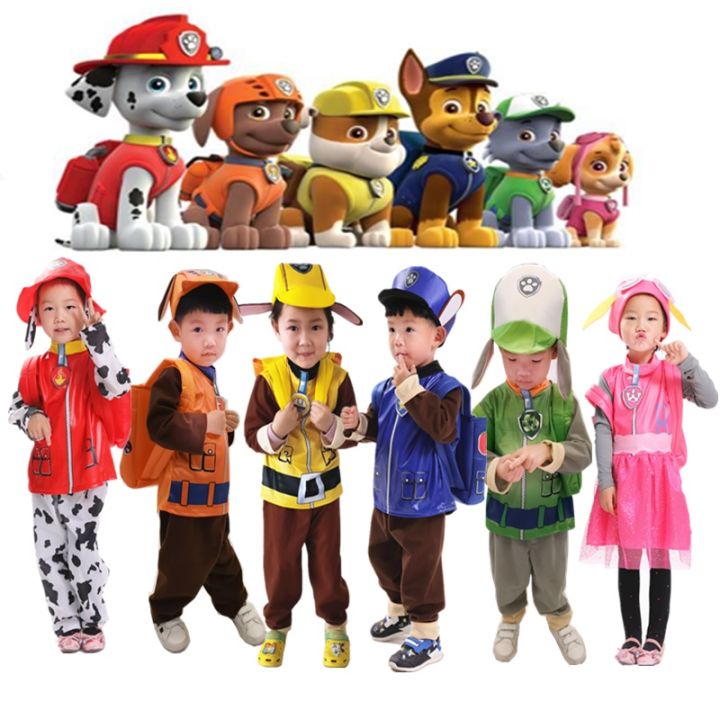 Paw Patrol(Chase Marshall Skye rubble rocky zuma ) Costume With Bag Set ...
