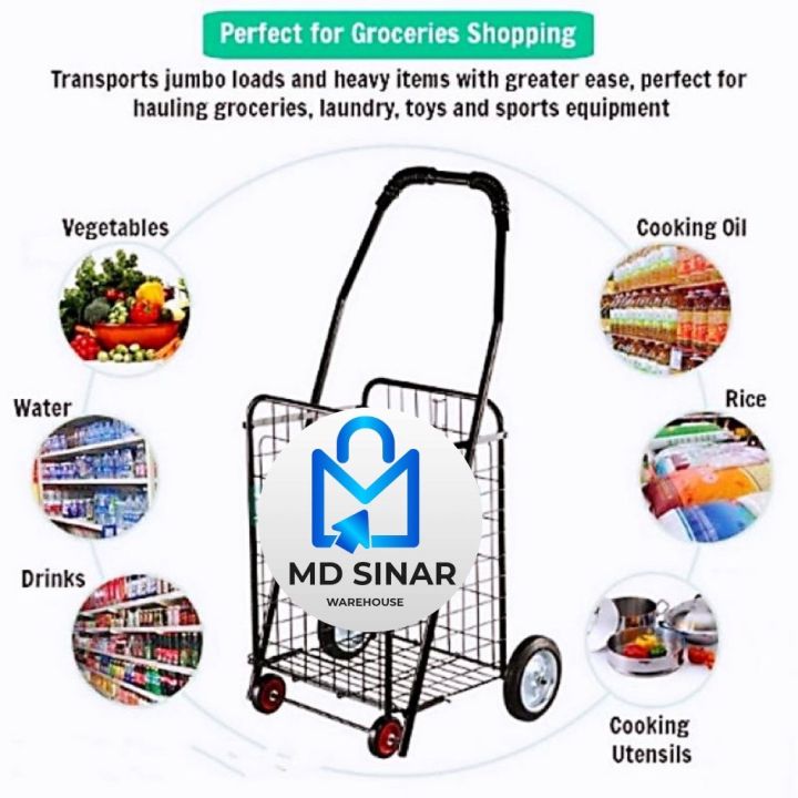 MD SINAR Market trolley / multi cart shopping cart / pasar troli ...