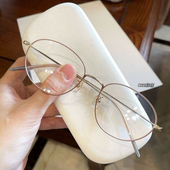 Carin Same Myopia Glasses Frame Female Retro Easy Matching Gold Silk ...