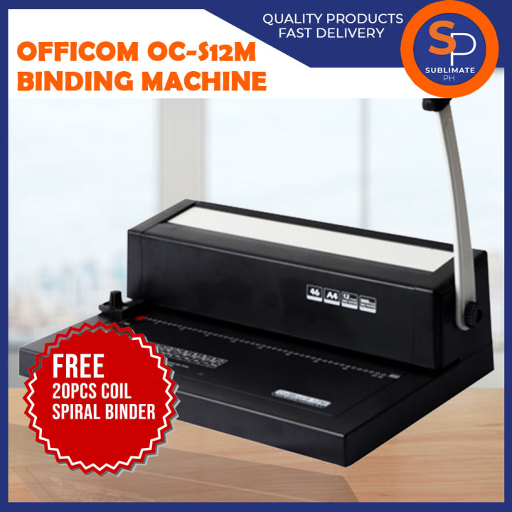 Officom OC-S12M 46 Holes A4 Size Heavy Duty Spiral Binding Machine 4:1 ...