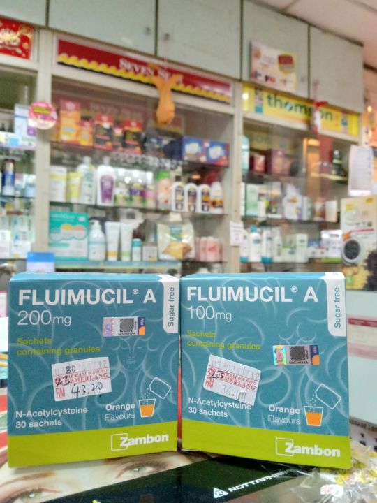 FLUIMUCIL A (100MG/200MG) 30 SACHETS ORANGE FLAVOUR exp:oct2026 | Lazada