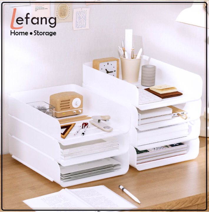 Paper Tray Organiser Lefang Office Desktop Table Stackable Desktop ...