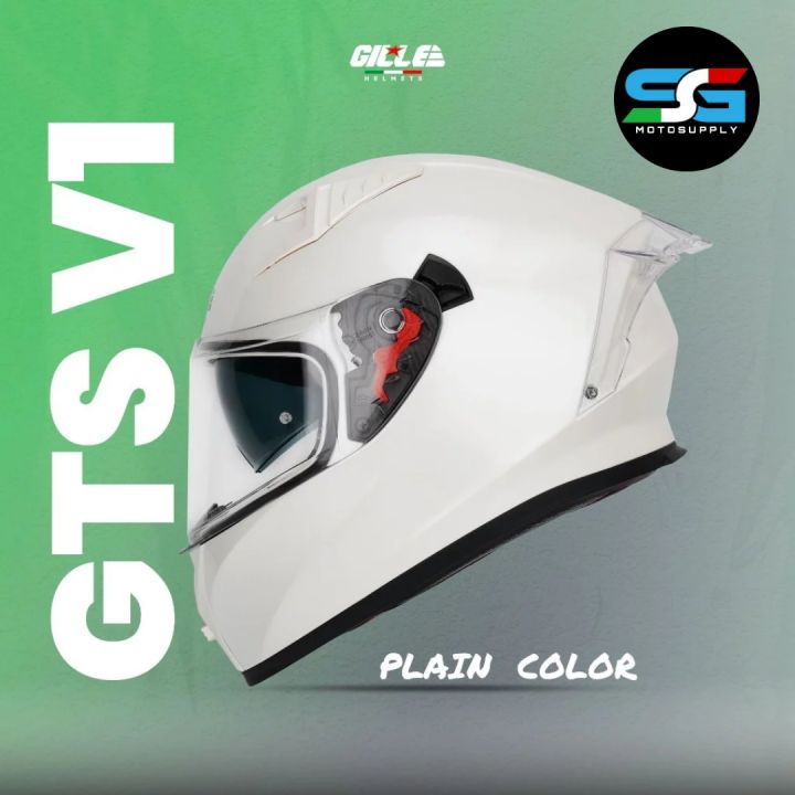 GILLE GTS V1 PLAIN|Full Face Dual Visor Motorcycle Helmet | Lazada PH