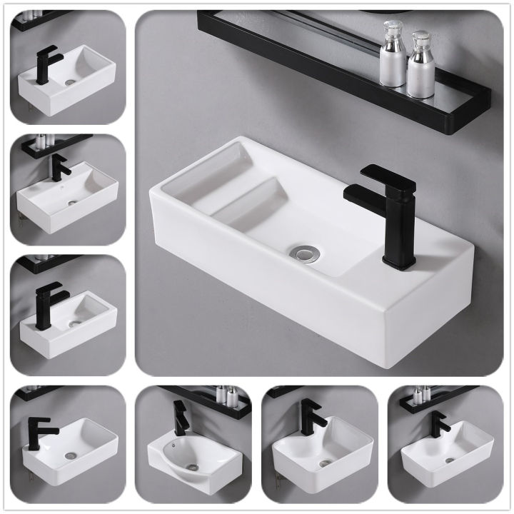 Small Apartment Wash Basin Balcony Wall-Mounted Washbasin Bathroom ...