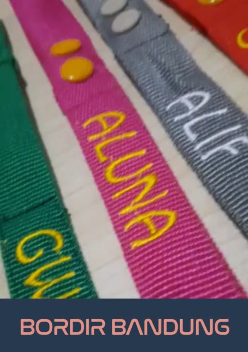 Gantungan Penanda Nama Koper Bag Tag Bordir Warna Custom Besar | Lazada ...