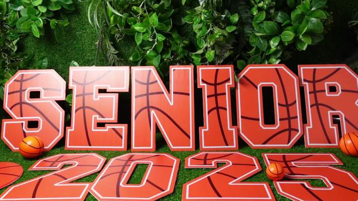 12 Pcs Basketball Yard Signs 2025 Senior Night Decorations, 15 Inch ...