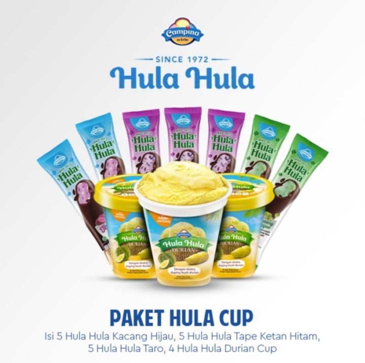 campina ice cream paket hula cup isi 19 pcs | Lazada Indonesia