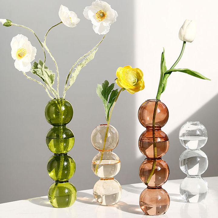 Nordic Glass Bubble Vase Flower Arrangement Hydroponic Flower Plant ...