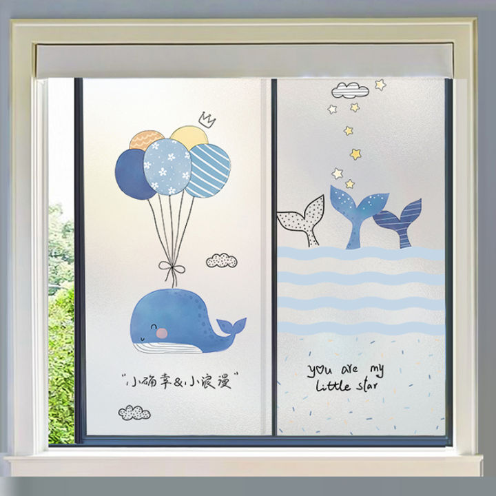 Bathroom Privacy Glass Sticker Transparent Frosted Window Film Toilet ...