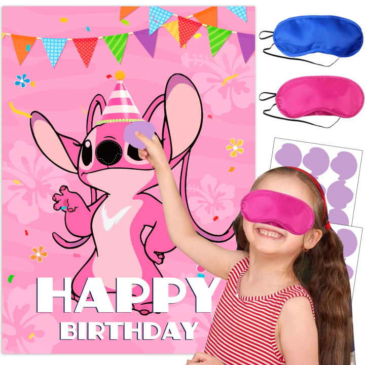 Lilo Stitch Birthday Party Pin The Nose on The Game Stitch Party ...