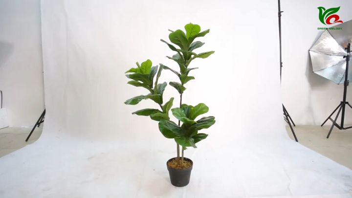85cm Artificial Plant Artificial Fiddle Leaf Fig Tree with Pot Fake ...