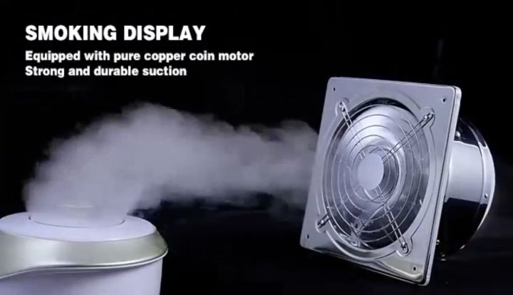 Stainless Steel Exhaust Fan with Tube Kitchen Window 12 Inch Industrial ...