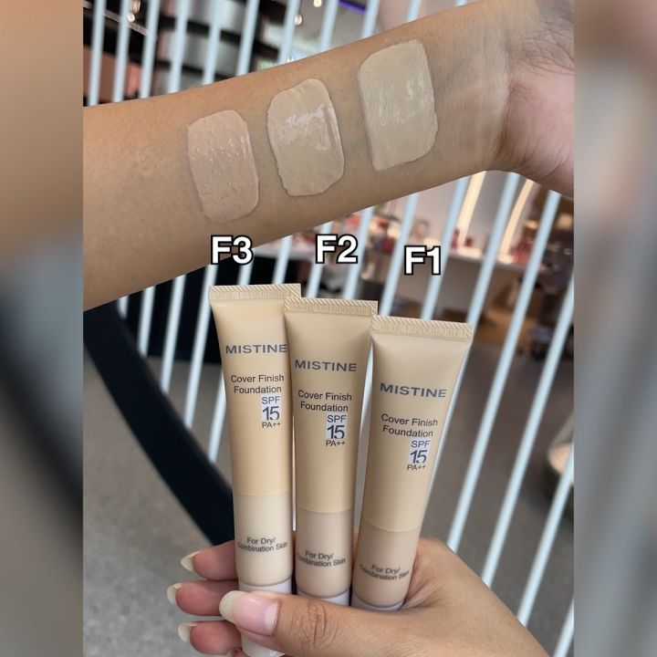 [NEW] MISTINE COVER FINISH FOUNDATION SPF15 PA++ 15 G รองพื้น ปกปิดติด ...