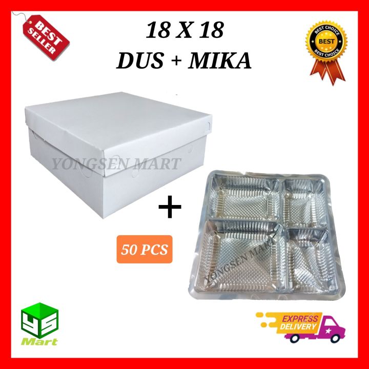 Kotak nasi dus box 18 x 18 , 20 x 20 acara makanan catering 350 GSM ...