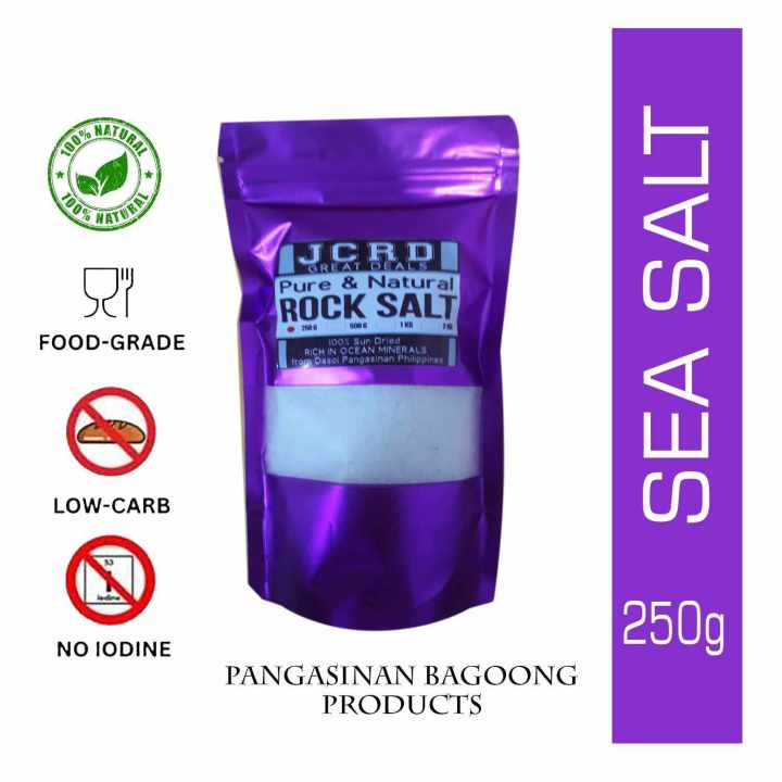 Rock Salt from Dasol Pangasinan ( No-Iodine/ Non-Iodized ) 250g | Lazada PH