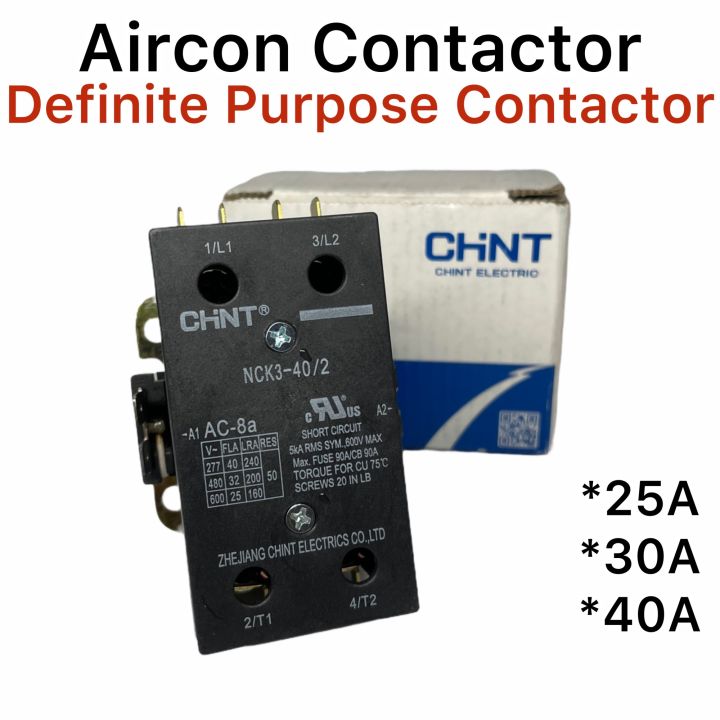 Electrical-Chint 2 Pole Aircon Connector / Definite Purpose Contactor ...