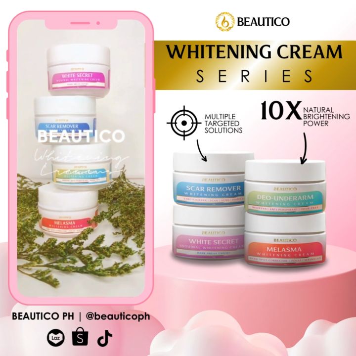 4 Beautico Whitening Creams: Scar, Melasma, Underarm & Inguinal ...