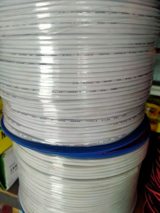 FLAT CORD # 18 AKURA 10 METERS. BLACK & WHITE. | Lazada PH