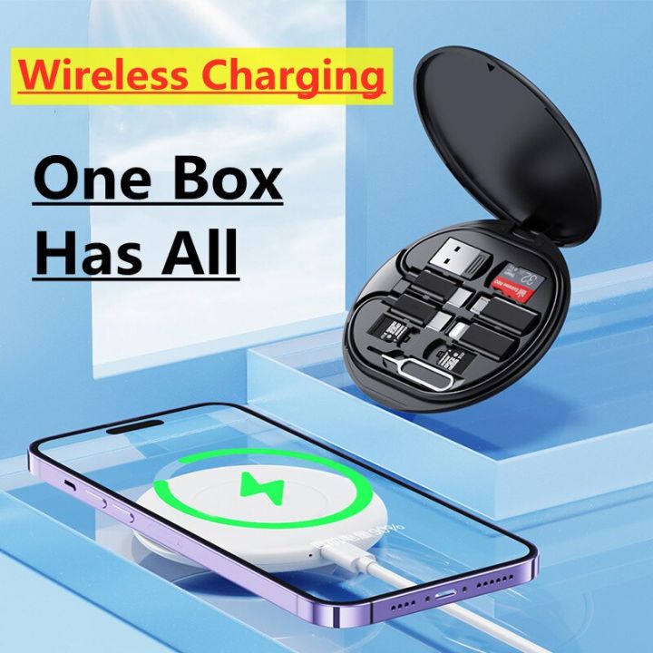5 In 1 Wireless Charger Stand Pad USB C To USB C Cable PD 15W Fast ...
