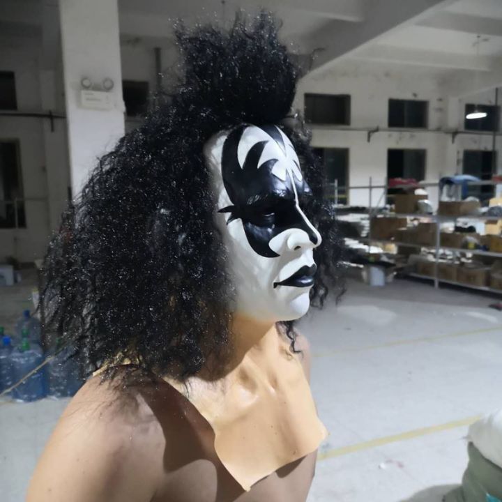 new Kiss Gene Simmons Lead Singer Mask Horror Mask Crazy Music Festival ...