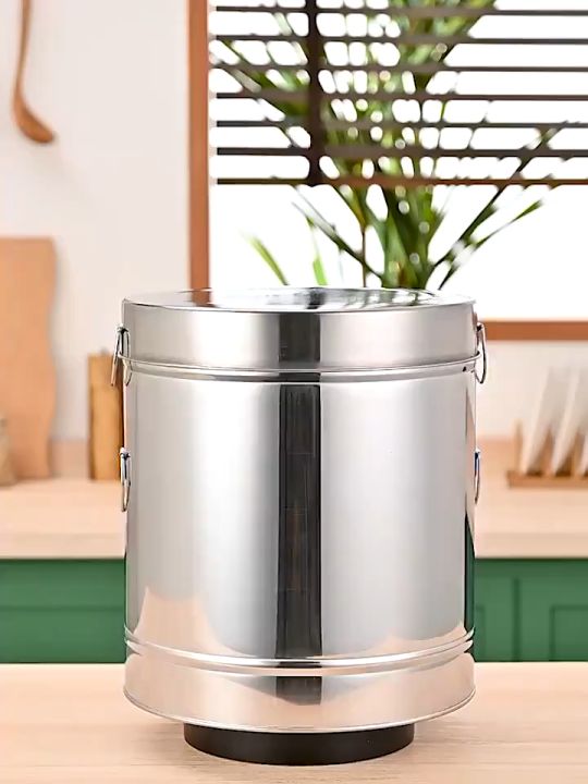 Stainless Steel Rice Dispenser Rice Bucket Large Capacity Rice Storage ...