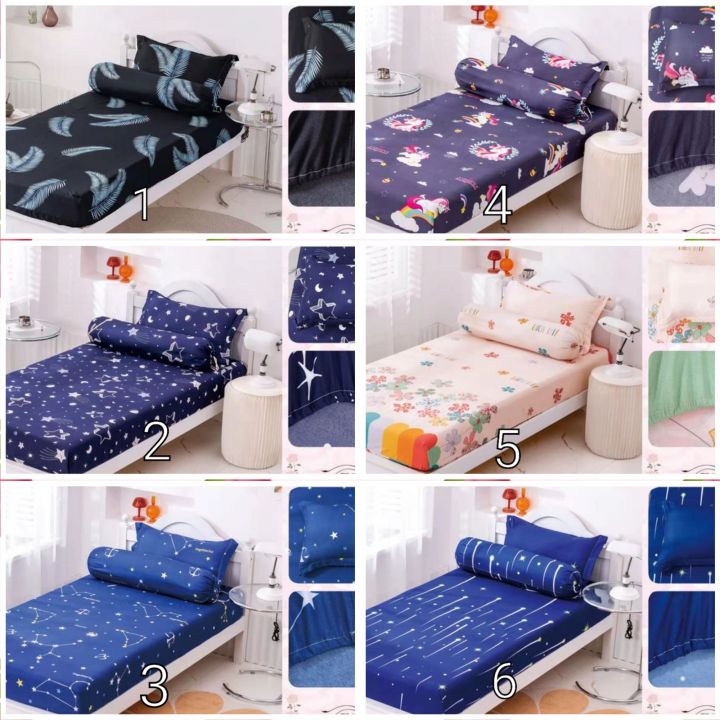 SET CADAR FITTED SUPER SINGLE/QUEEN/KING | Lazada