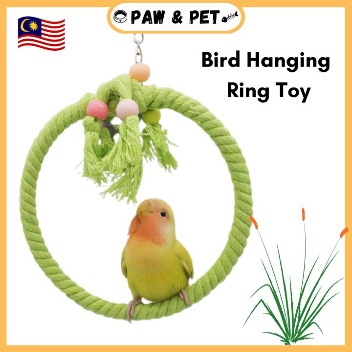 Bird Toy Fun Cage Accessories Climbing Toy Swing Hanging Ring Toys for ...
