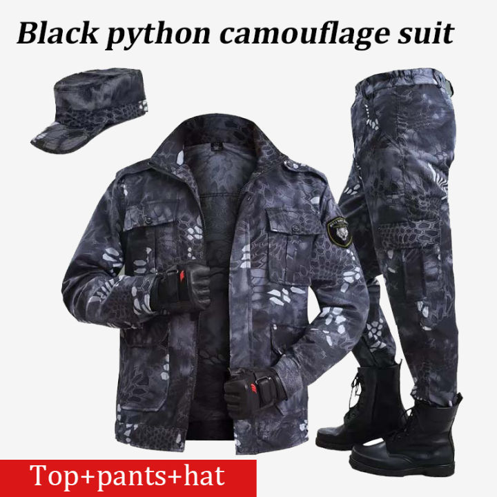 Camouflage Jacket for men new style 2024 Black python line Tactical ...