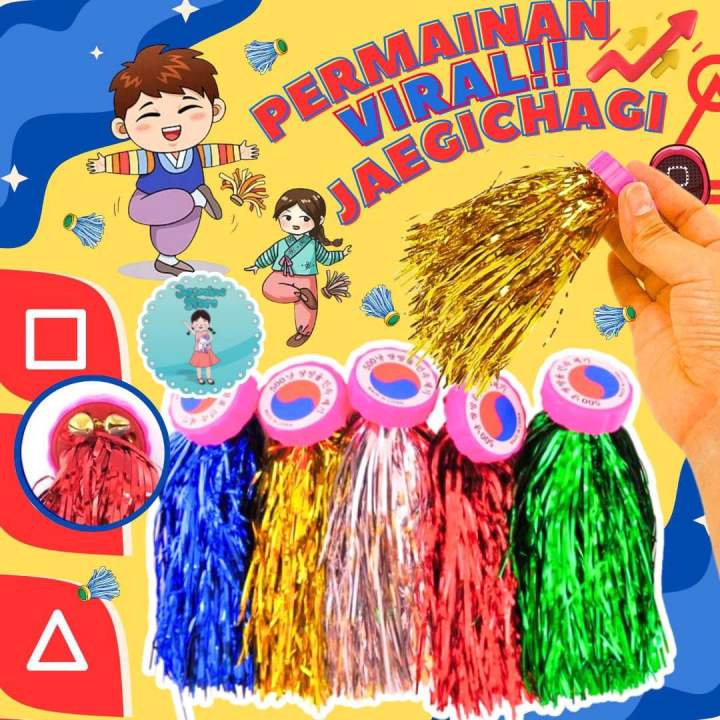 Jaegi jaegichagi Jegi gonggi biseokchigi mainan tradisional korea ...