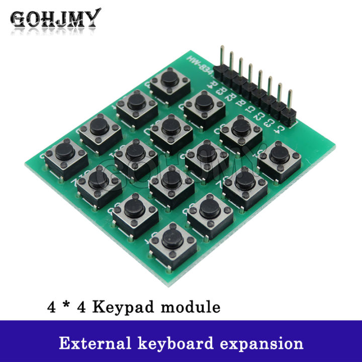 Inline Keyboard 4x4 Matrix Keyboard 16 Button Microcontroller External Expansion Keyboard Module
