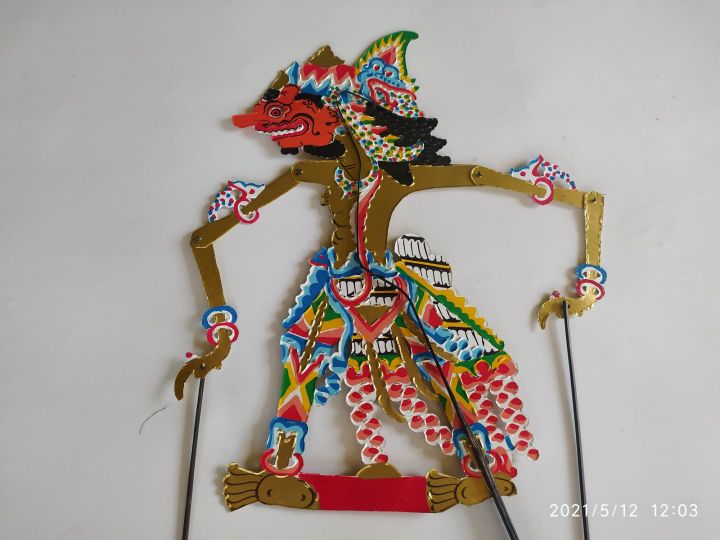WAYANG kulit kertas mainan Dursasana ukuran standar pentas cet bolak ...