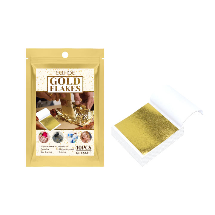 EELHOE Gold Flakes Imitation Gold Sliver Copper Foil Sequins Glitters ...