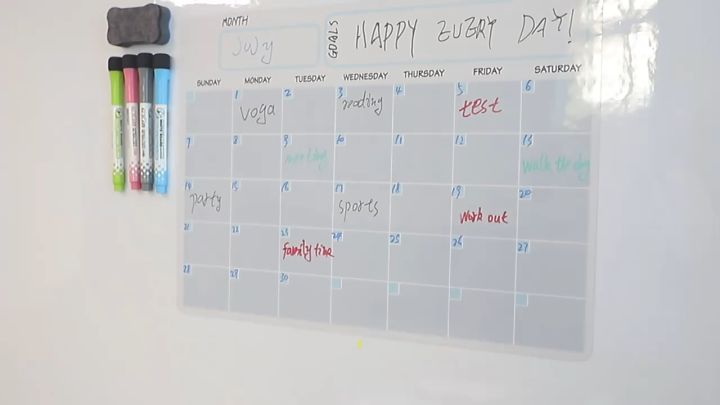 A3 Magnetic Whiteboard Dry Erase Calendar Set Whiteboard Weekly Planner ...