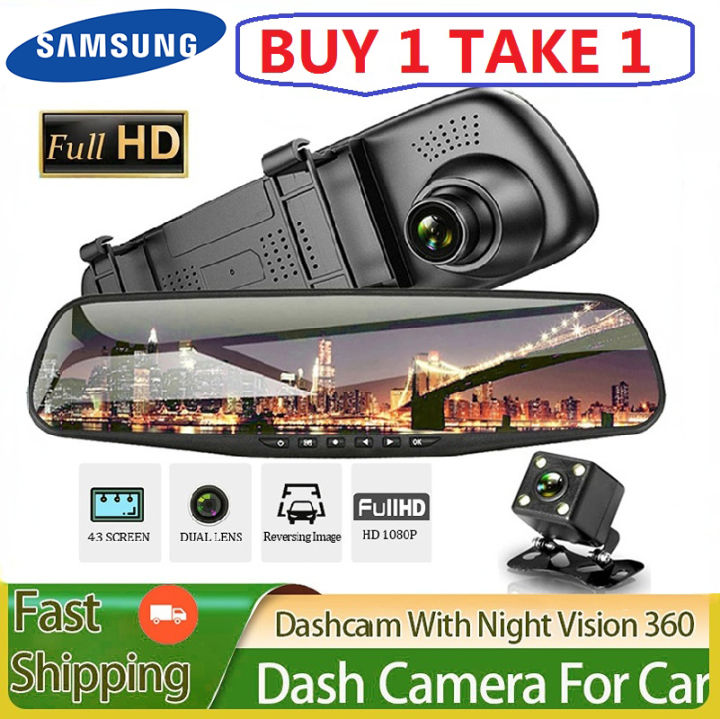 Samsung Original Dashcam Full HD 1080P Car Video Camera with Dual Lens ...
