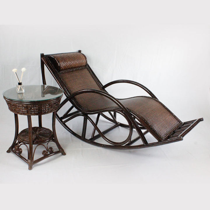 Indonesia Rattan Chair Home Balcony Rocking Chair Real Rattan Casual ...