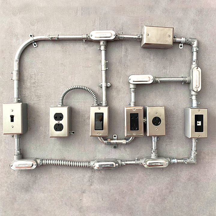 UL Standard Accessories Industrial Style Switch Socket EMT Pipe ...