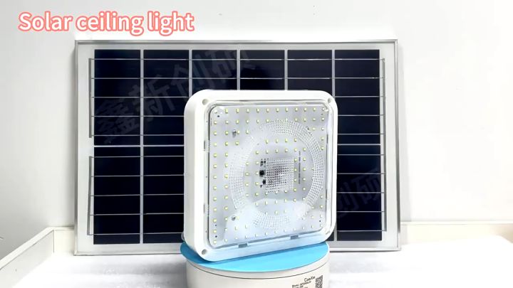 Square】 Solar Ceiling Light 800W Indoor Outdoor solar lights inside the ...