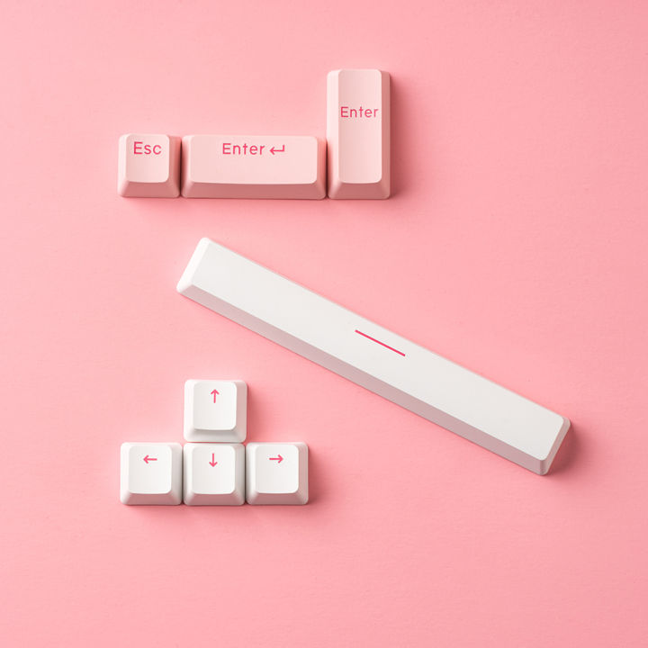 PBT Material Red ESC Enter Key Pink Blue Green 6.25u Space Direction ...