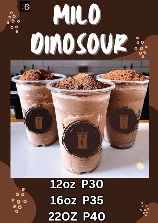 Laminated MILO DINOSAUR Signages A4 Size water proof makapal,matibay,glossy | Lazada PH