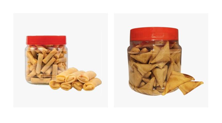 [HALAL] Kuih RAYA 🕌 鸡肉松角 Chicken Floss Samosa/虾米辣卷 Spicy Prawn Rolls ...