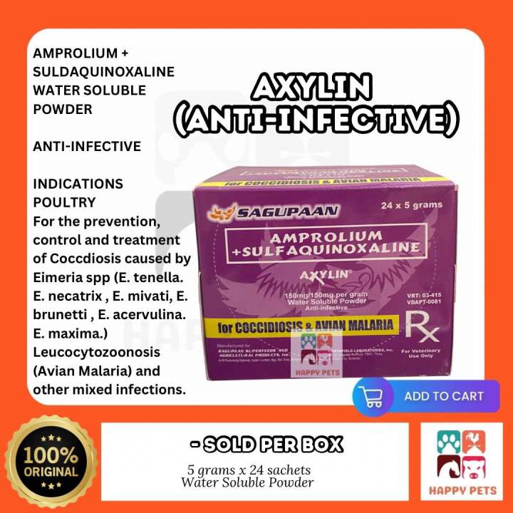 Axylin Anti-Infective 5g x 24 sachets Water Soluble Powder - Sold Per ... Axylin Anti-Infective 5g x 24 sachets Water Soluble Powder - Sold Per ...